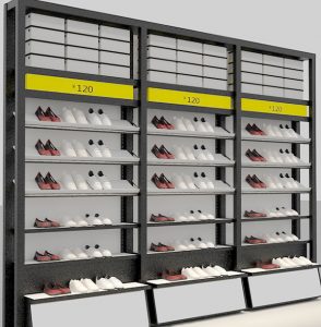Shoe Shop Display Wall Shelving Racking Design Retail - Boutique Store ...