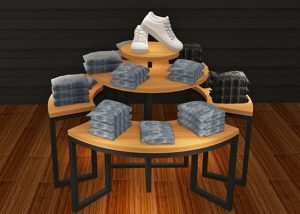Promotion Round Retail 3 Piece Nesting Tables For Clothing Store ...