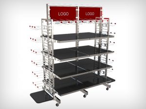 Store Equipment Mid-floor Four Sided Display Rack - Boutique Store ...